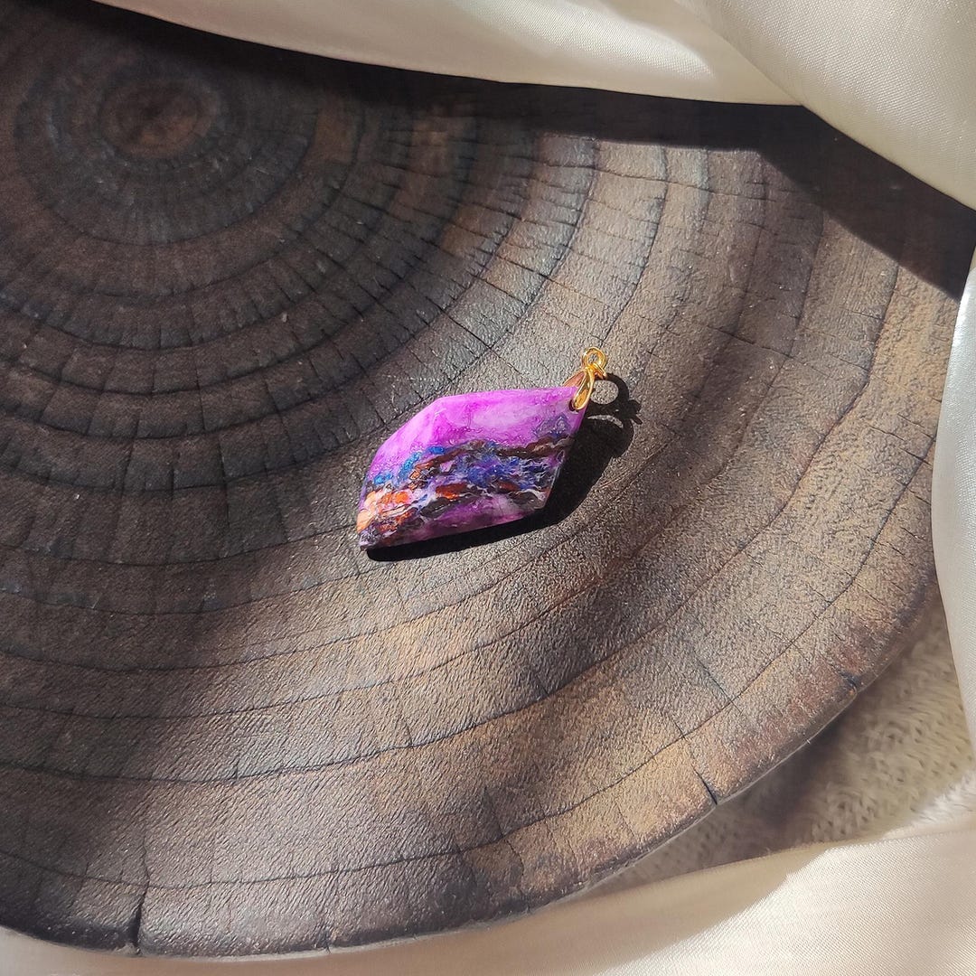 S952 Silver Sugilite Necklace,sugilite Chain Necklace,sugilite Jewelry ...