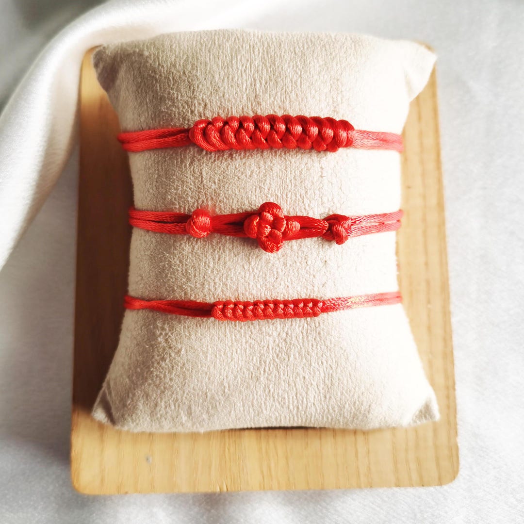 2025 Lucky Red Rope Protection Bracelet,handmade Red Rope Woven ...