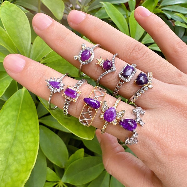 Sugilite Rings - Etsy