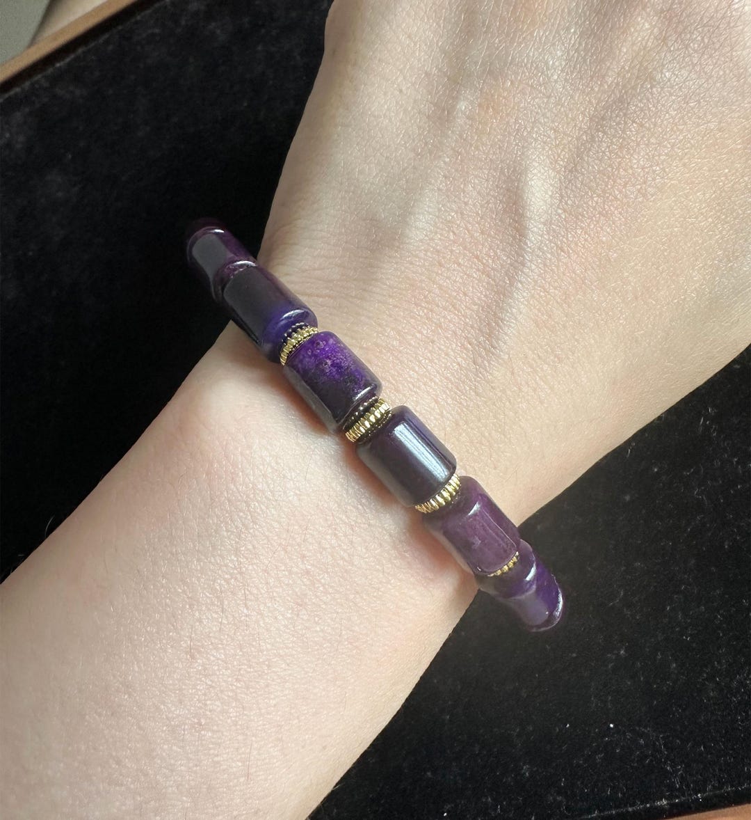 Natural Sugilite Bead Bracelet,sugilite Elastic Bracelet,sugilite Jewelry,energy Gem Bracelet ...