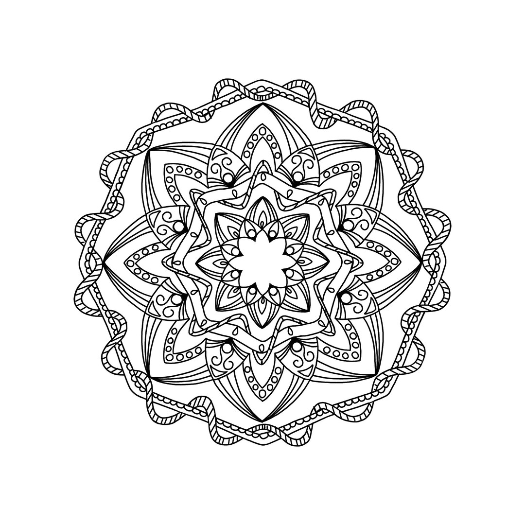 Mandala Coloring Pages Relaxation Tranquility - Etsy