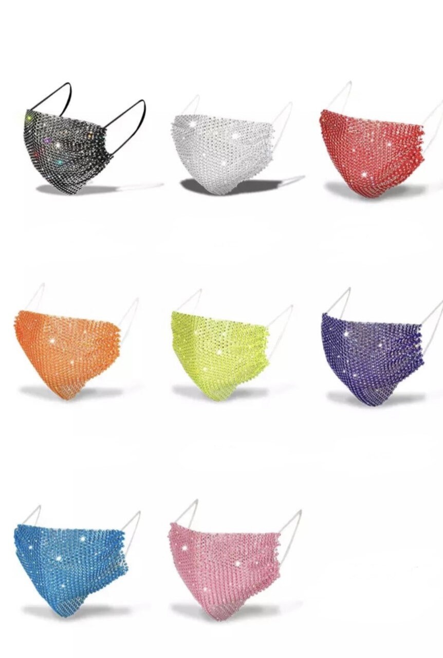 Luxury Reusable Diamond Face Mask | Etsy