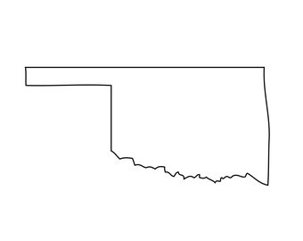 Oklahoma Map Svg | Etsy