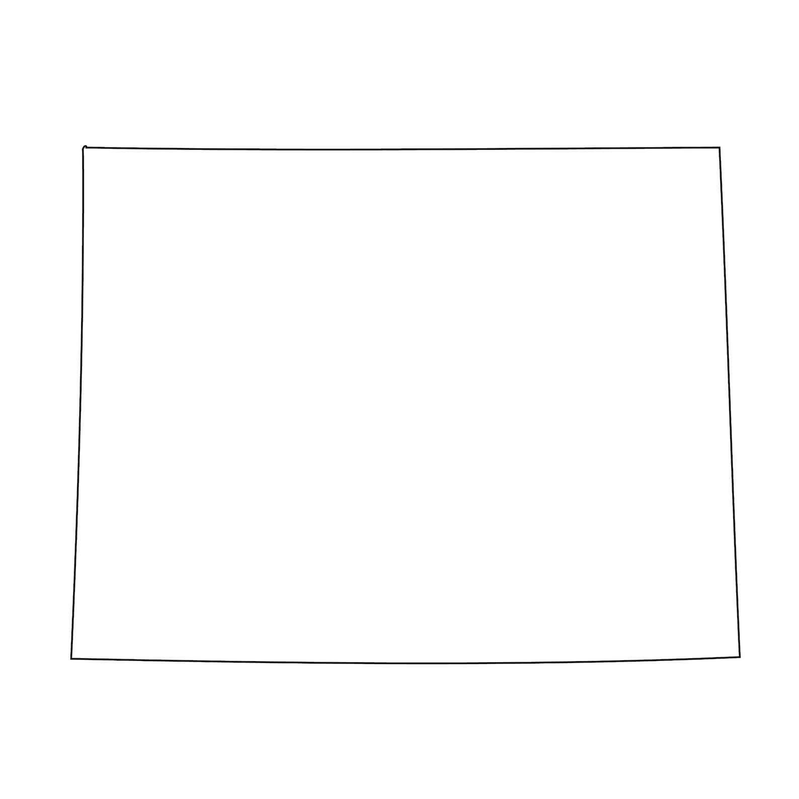 Wyoming outline map. State USA silhouette | Etsy