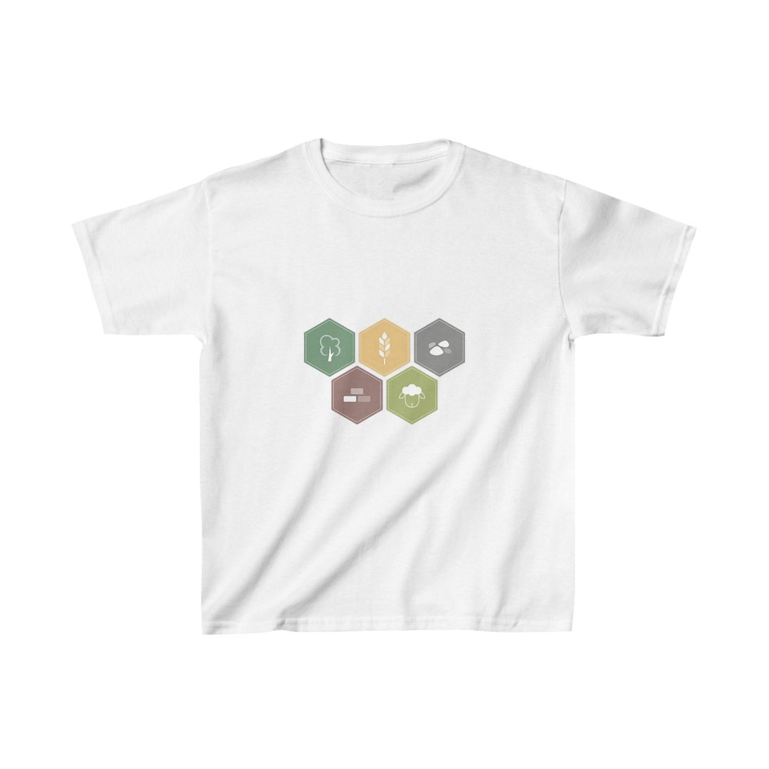Settlers of Catan Resource Cards T Shirt - Youth Sizes for the Little ...