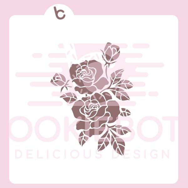 Rose Cookie Stencil - Etsy