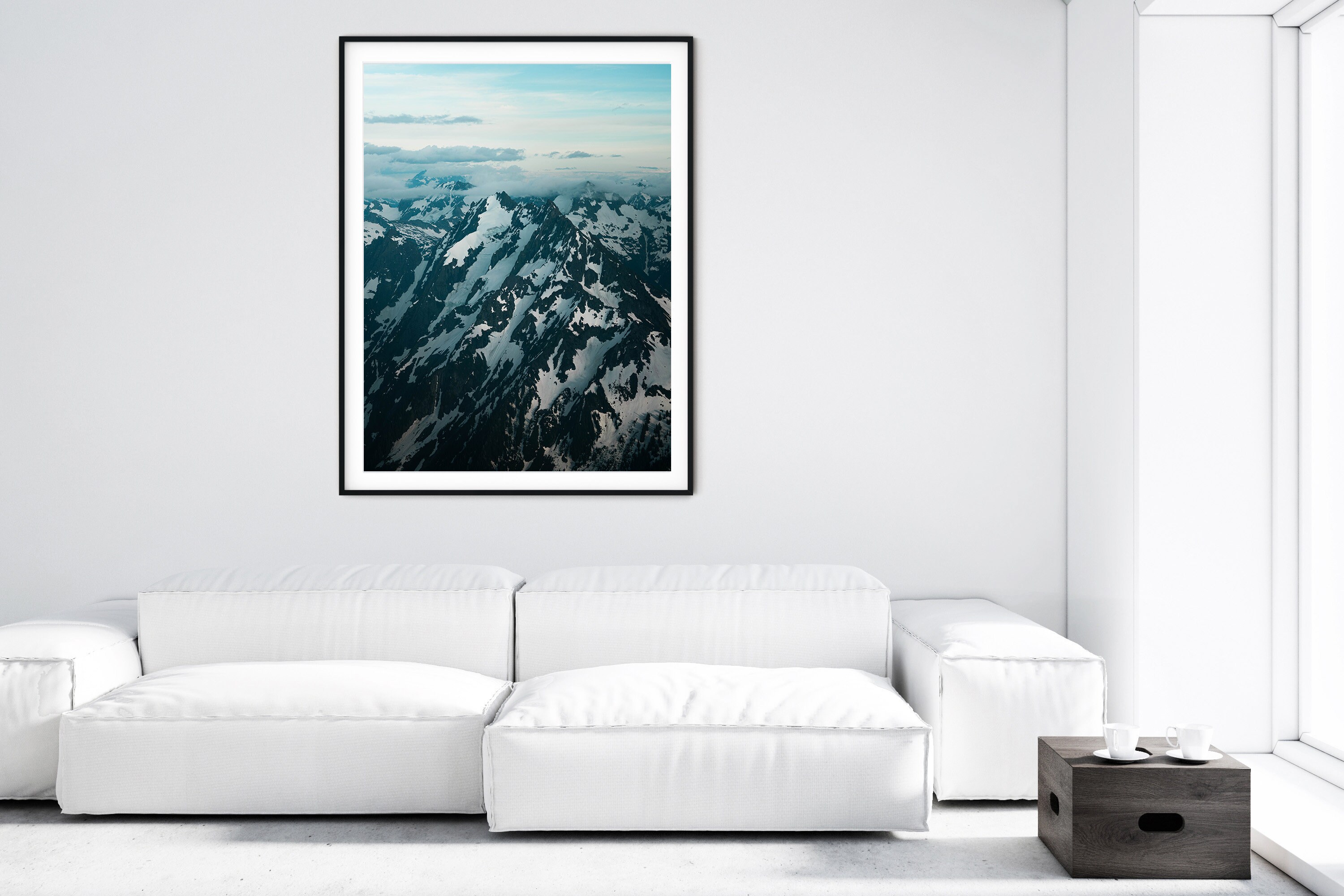Blue Mountain Print Mountain Wall Decor Blue Art Print - Etsy