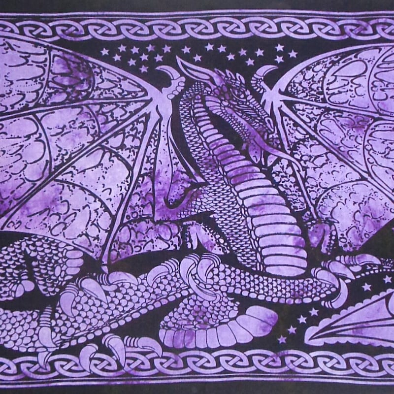 Purple Dragon Fabric - Etsy