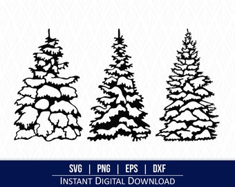Snow Pine Tree - Etsy
