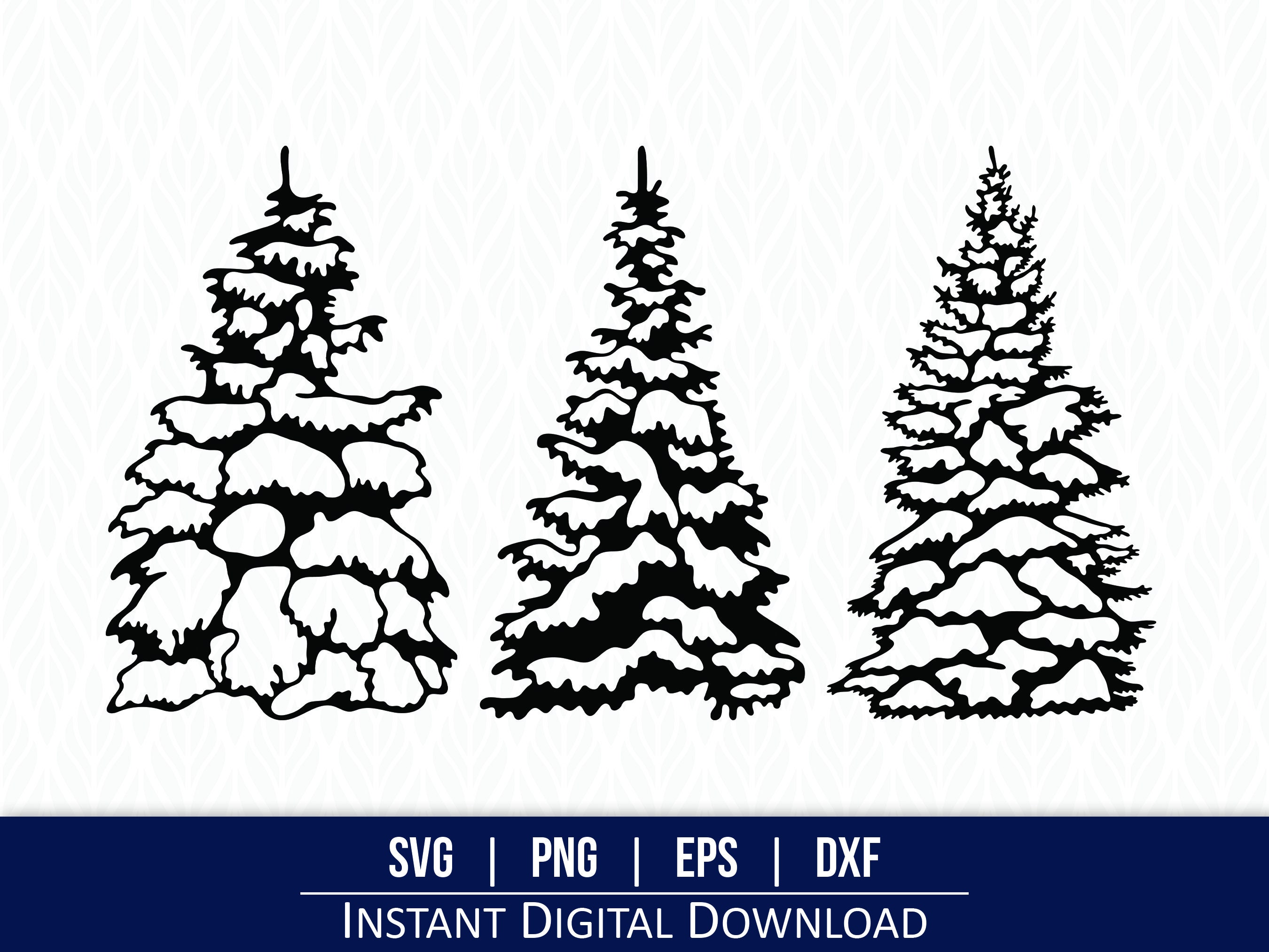 Winter Tree Drawing With Snow