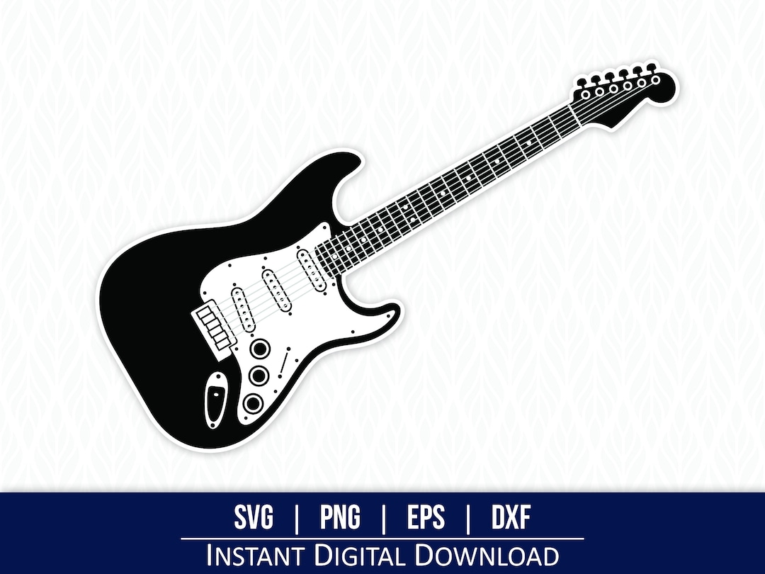 Electric Guitar SVG - Instant Digital Download - Svg, Png, Dxf and Eps ...