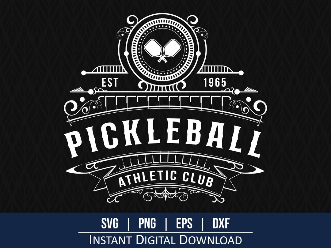 Vintage Pickleball Logo SVG: Athletic Club Design (digital Download) - Etsy