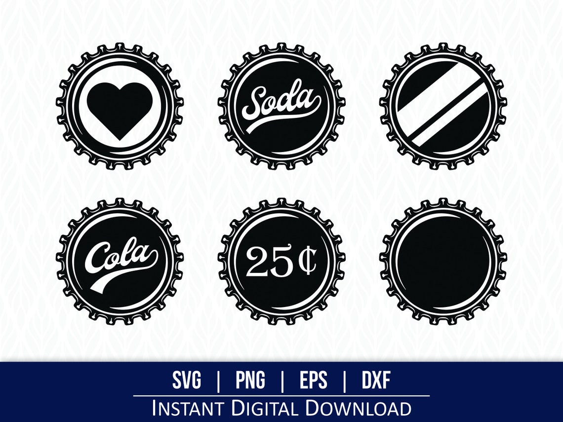 Bottle Cap SVG Soda Cap SVG Bottle Cap Clipart Bottle Top - Etsy