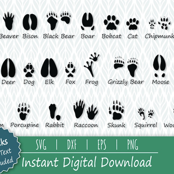 Animal Tracks Svg - Etsy