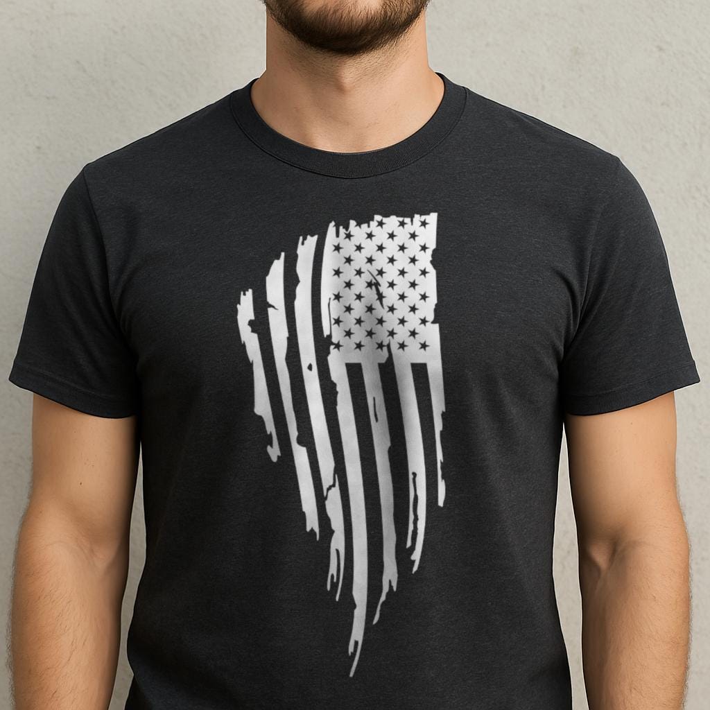 Tattered American Flag SVG: Torn US Flag, Police/fire/military (digital ...