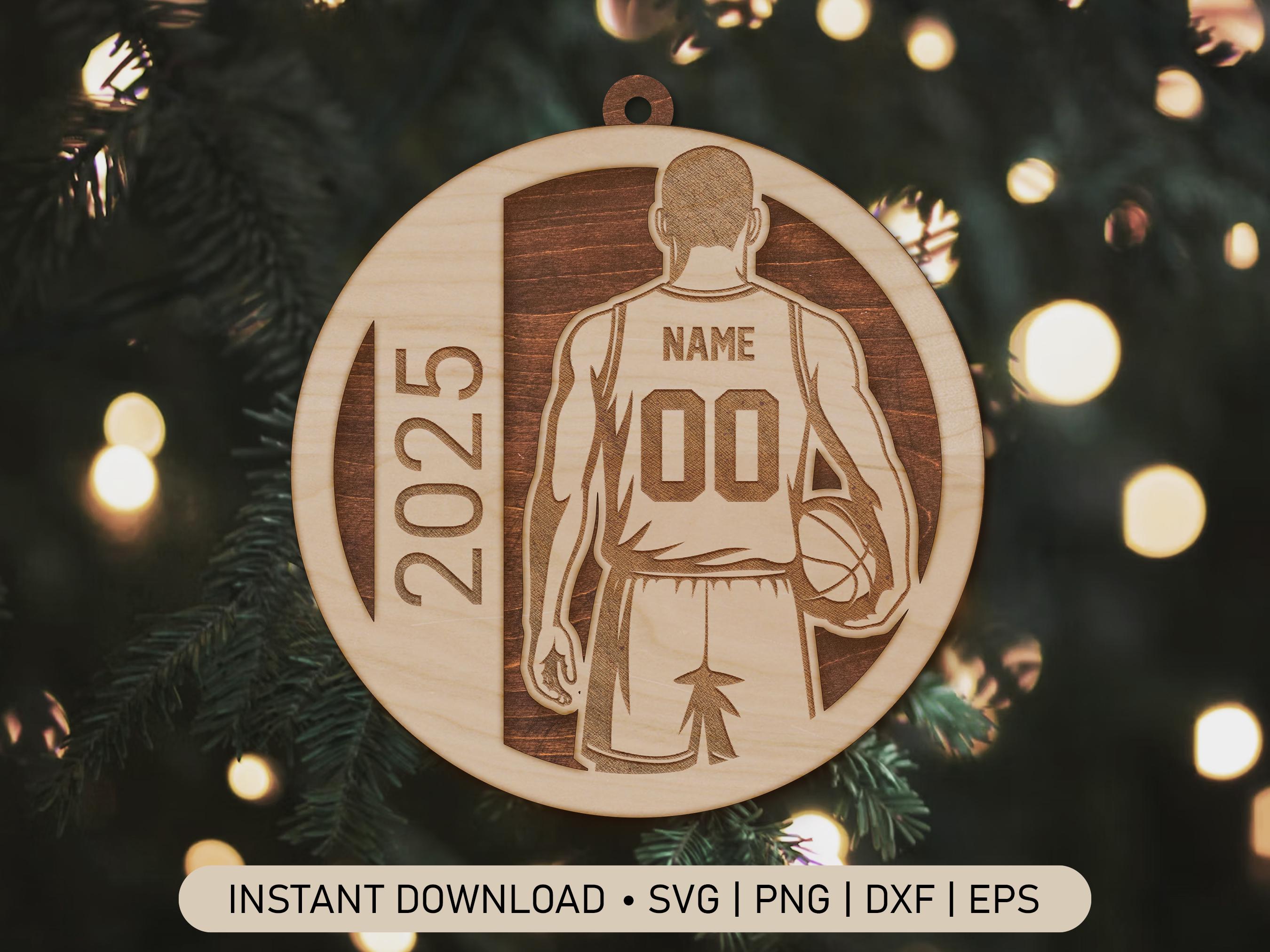 Personalized Male Basketball Player SVG: Custom Player Jersey Christmas ...