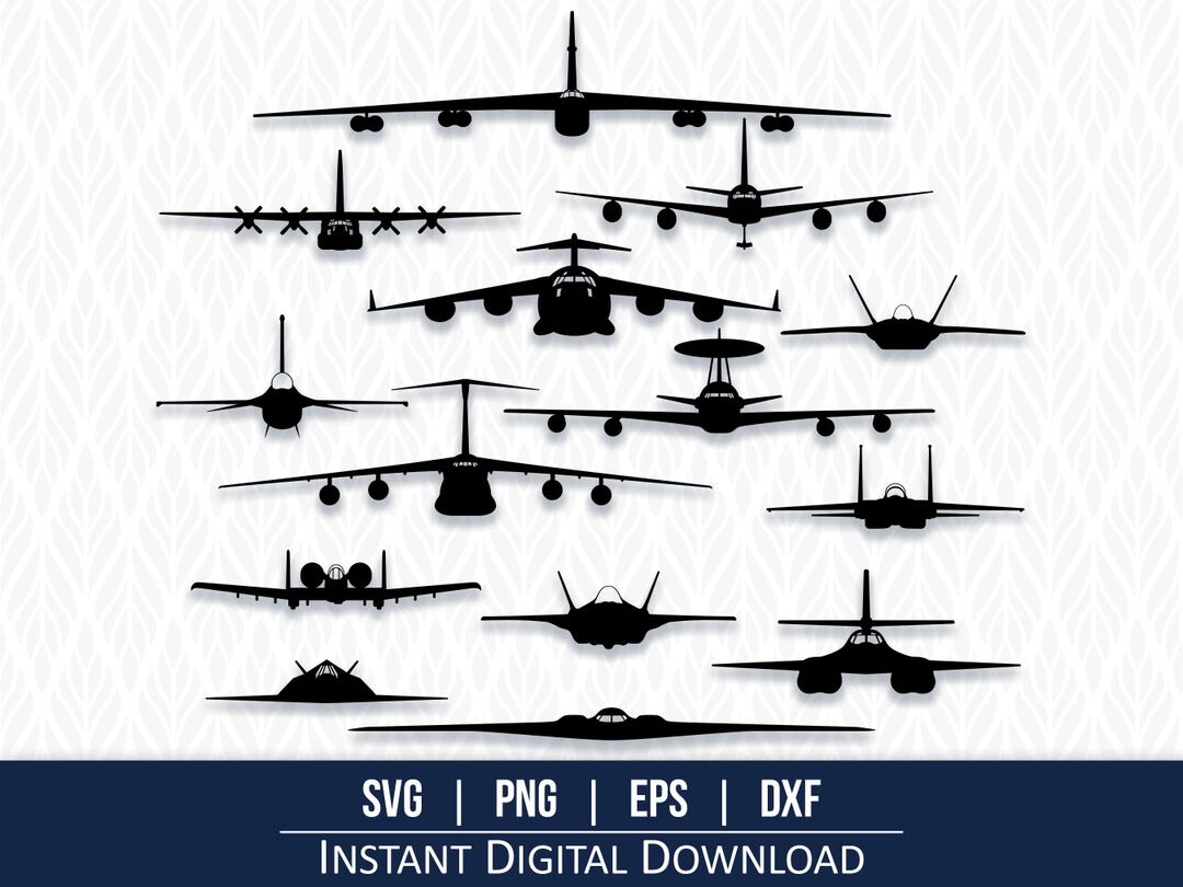 Air Force Planes SVG: Military Aircraft Clipart (digital Download) - Etsy