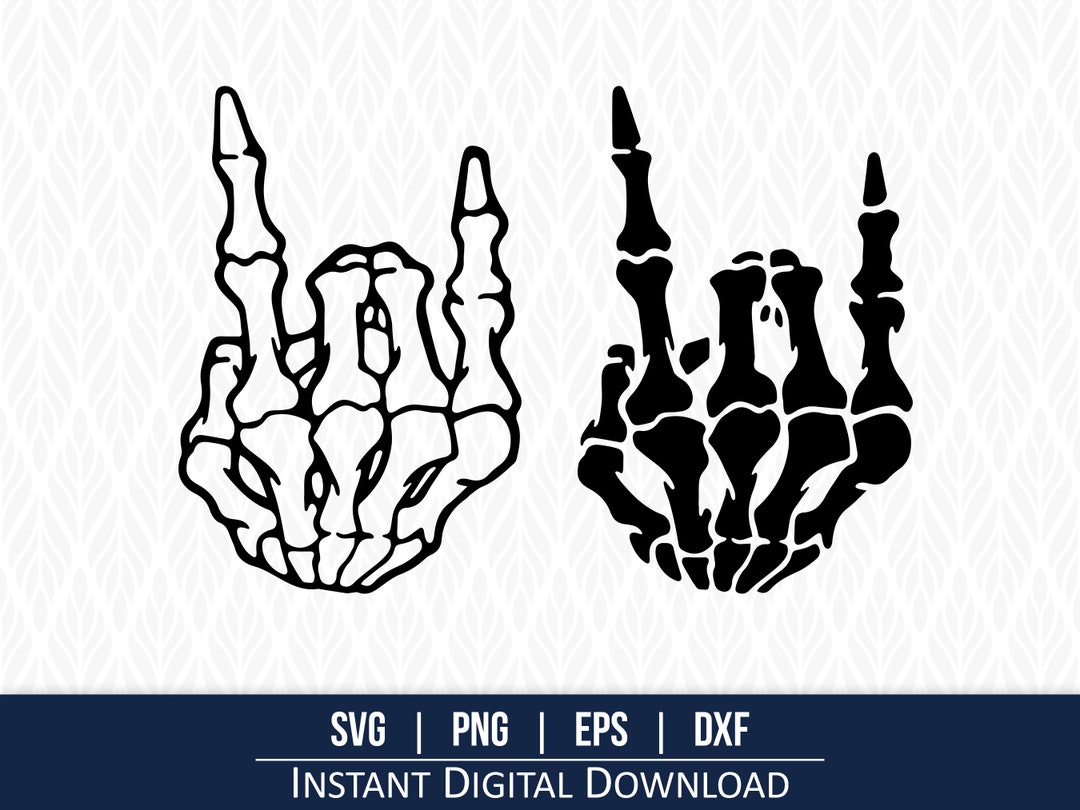 Rock on Hand SVG - Etsy