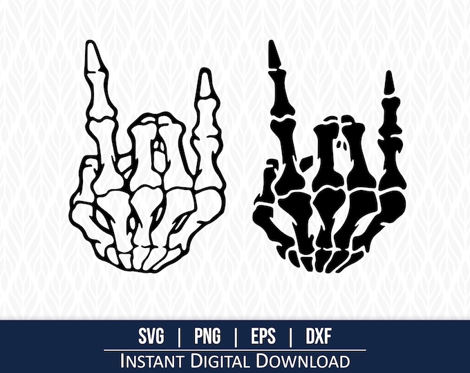 Rock on Hand PNG, Skeleton PNG, Rock and Roll Png, Stoner Png, Skeleton ...