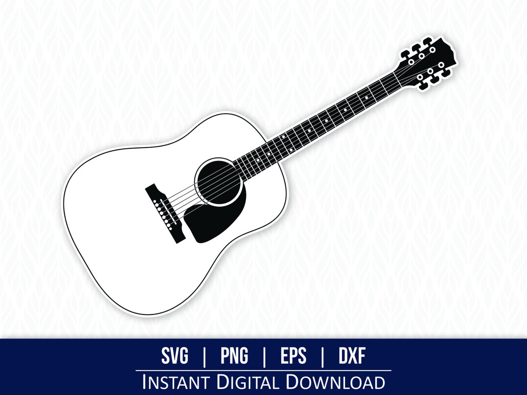 Acoustic Guitar SVG Clipart: Vector Graphics (digital Download) - Etsy