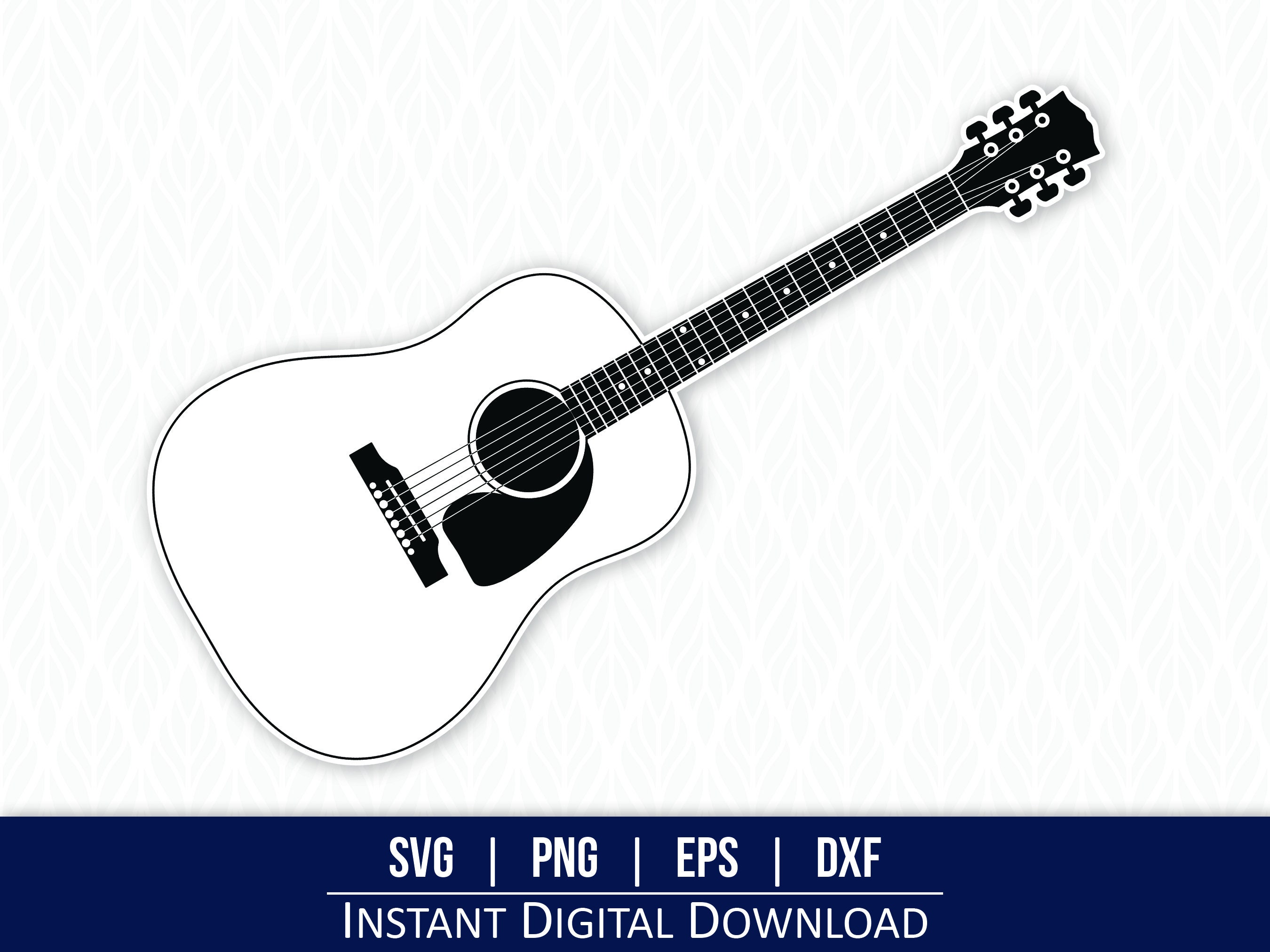 Guitar SVG 2 Acoustic Guitar SVG Guitar Svg Six String - Etsy