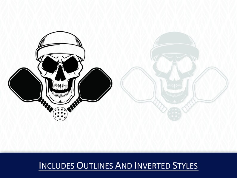 Pickleball Skull Svg - Instant Digital Download - Svg, Png, Dxf and Eps ...