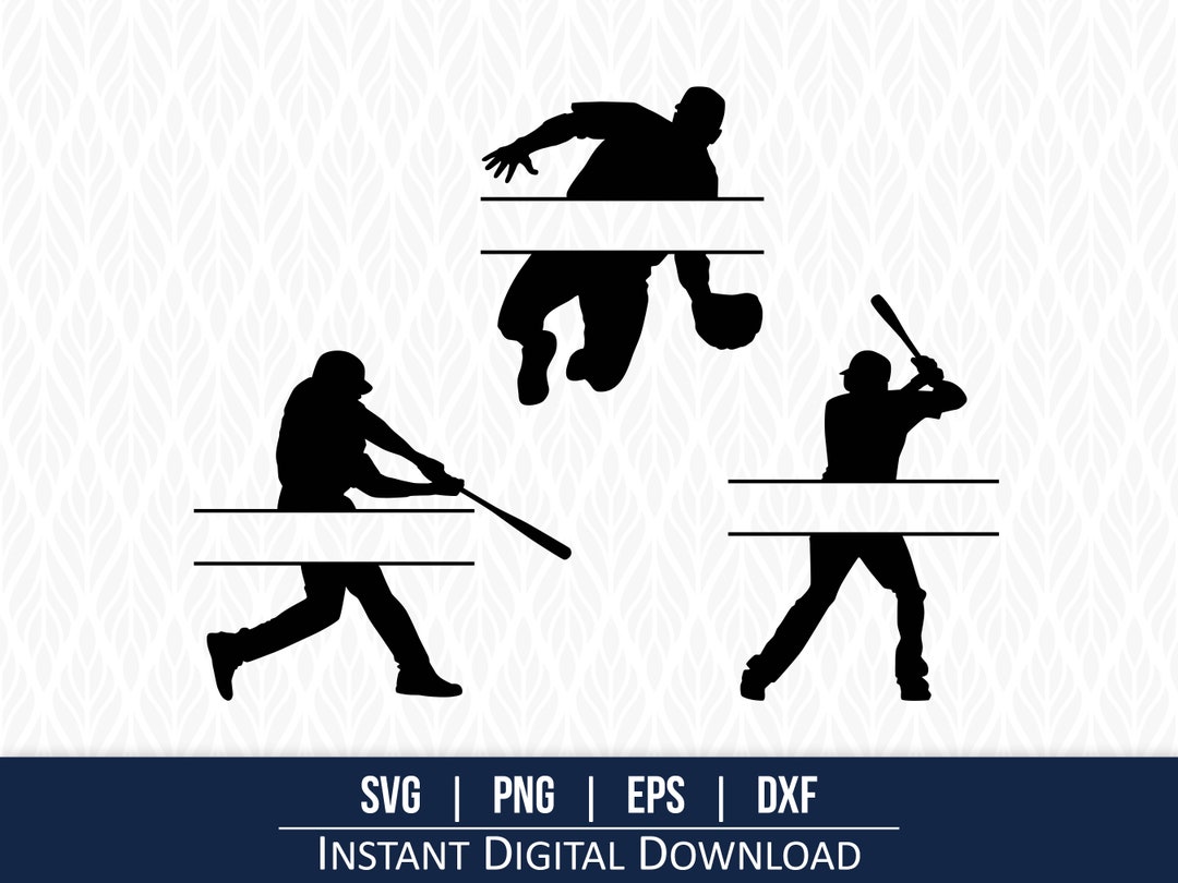 Baseball Split Monogram SVG - Instant Digital Download - Svg, Png, Dxf ...