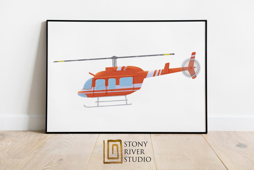 Helicopter Print, Helicopter Picture, Helicopter Art, Pilot, Bell ...