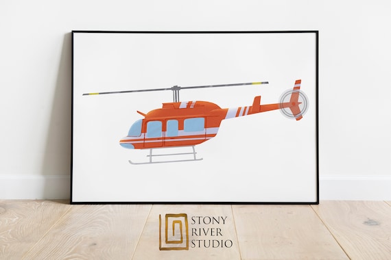 Helicopter Print Helicopter Picture Helicopter Art Pilot | Etsy
