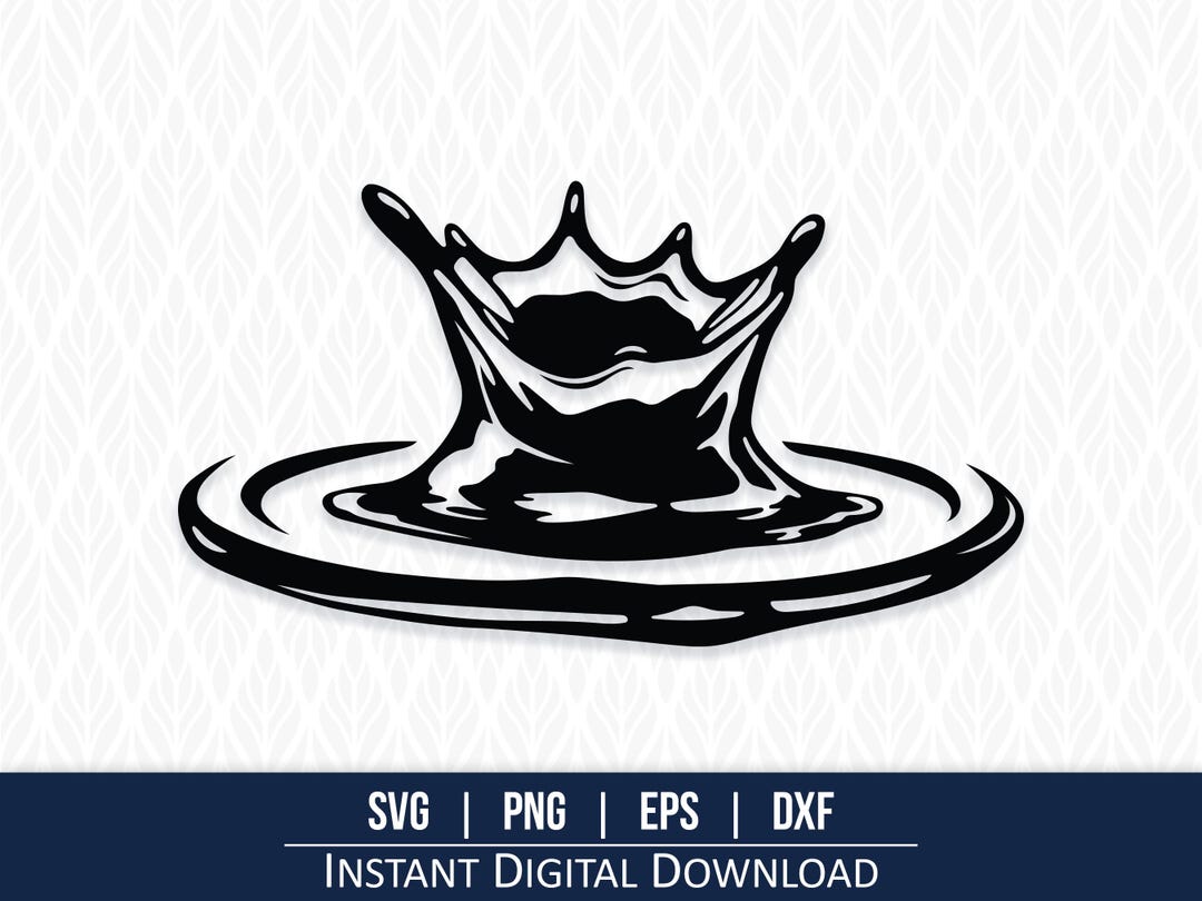 Water Splash SVG: Laser Cut, Cricut, Silhouette (digital File) - Etsy