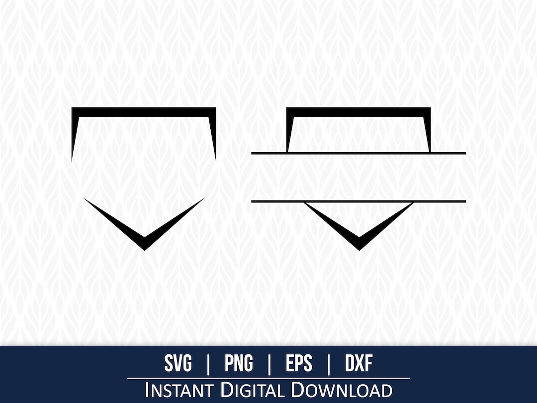 Baseball Home Plate SVG - Instant Digital Download - Svg, Png, Dxf and ...
