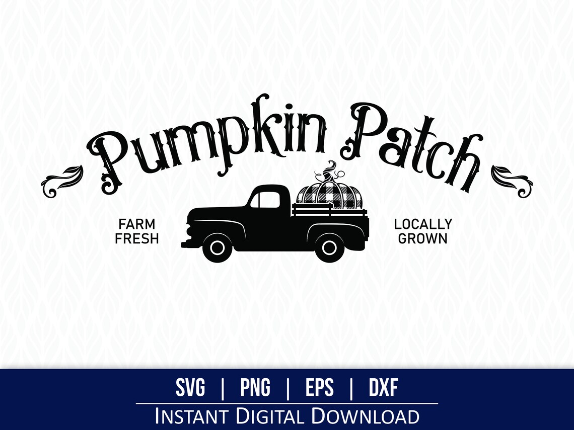 Pumpkin Patch Sign SVG - Instant Digital Download - Svg, Png, Dxf and ...