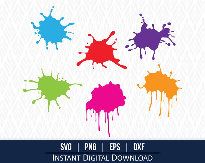 Paint Splatter Svg, Paint Svg, Paint Splats Svg, Vector Paint Splash ...