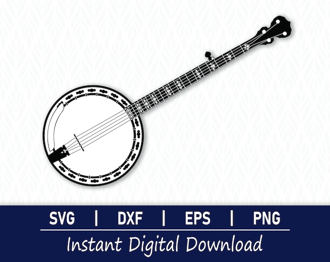 BANJO SVG, Banjo Svg Files for Cricut, Banjo Clipart, Laser Cut Files ...