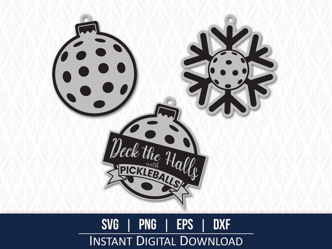Pickleball Ornament SVG, Pickleball Cut File, Laser Cut File Instant ...