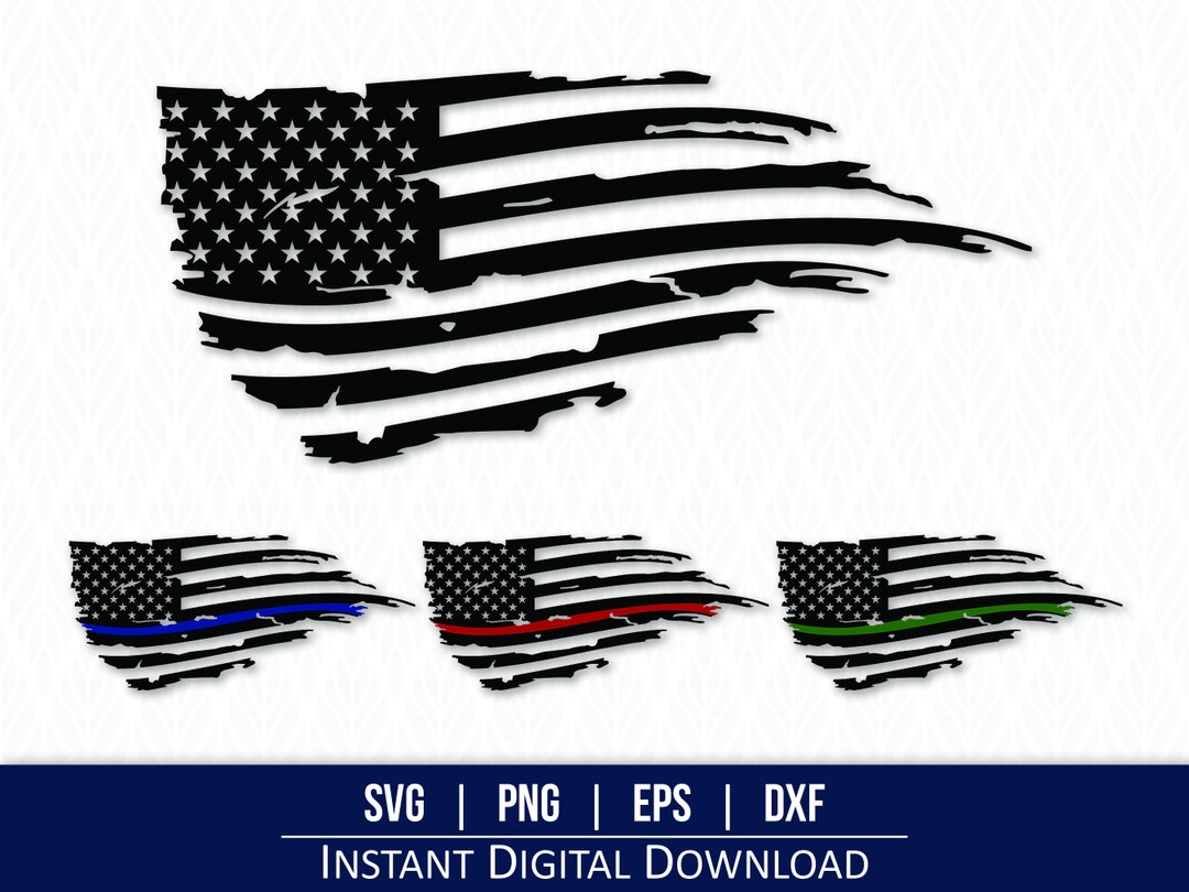Distressed American Flag SVG - Etsy