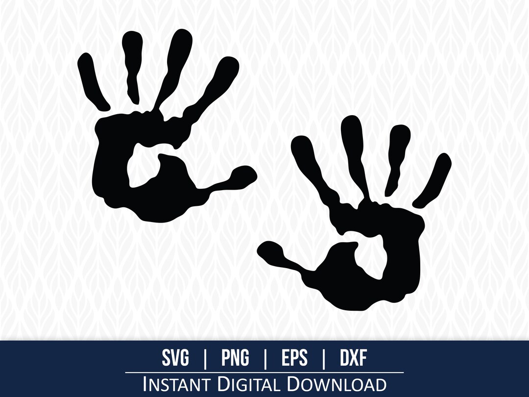 Handprint Svg, Kids Hand Svg, Child Handprint Clipart - Instant Digital ...
