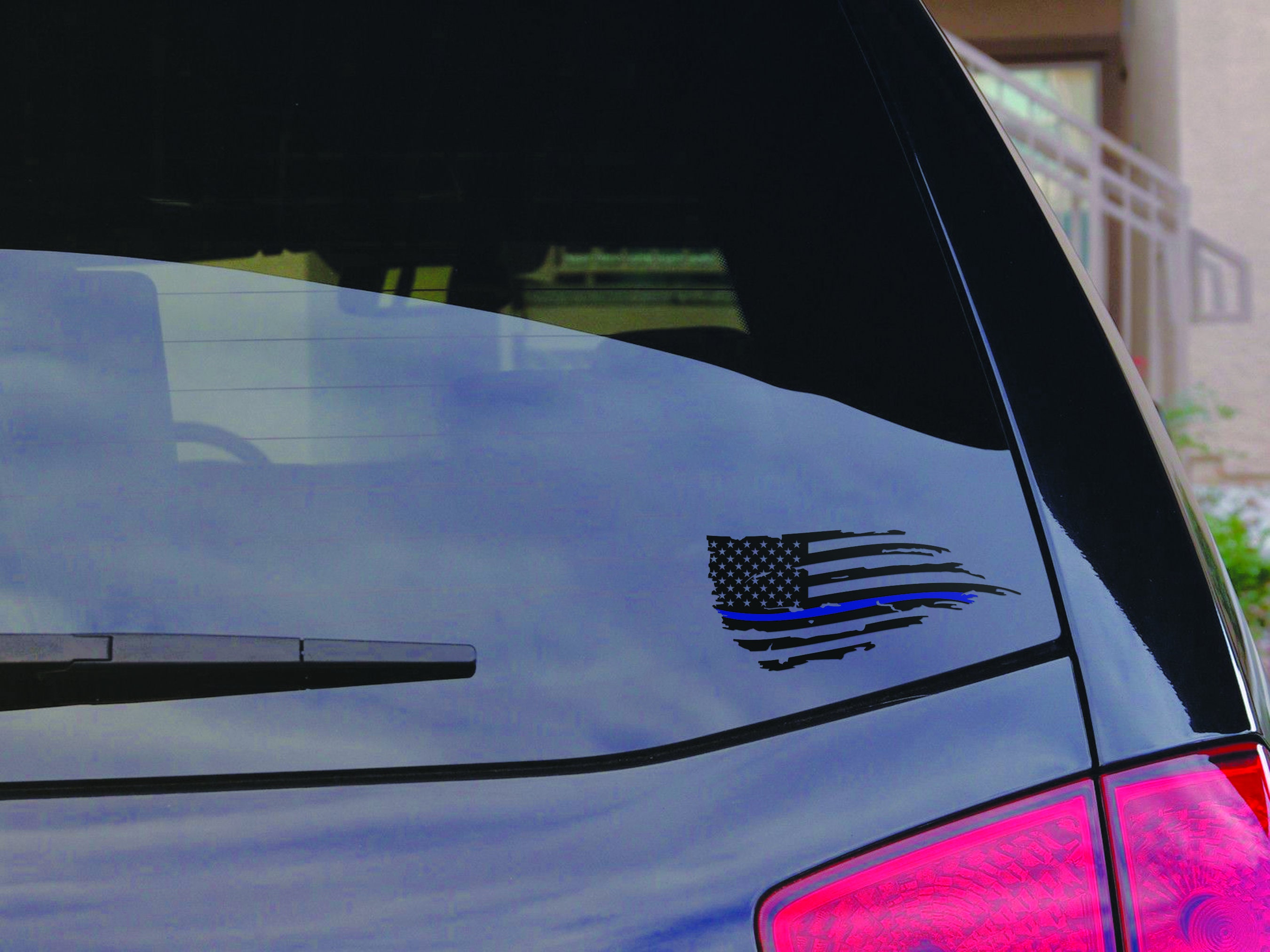 Tattered American Flag SVG: Torn US Flag, Police/fire/military (digital ...