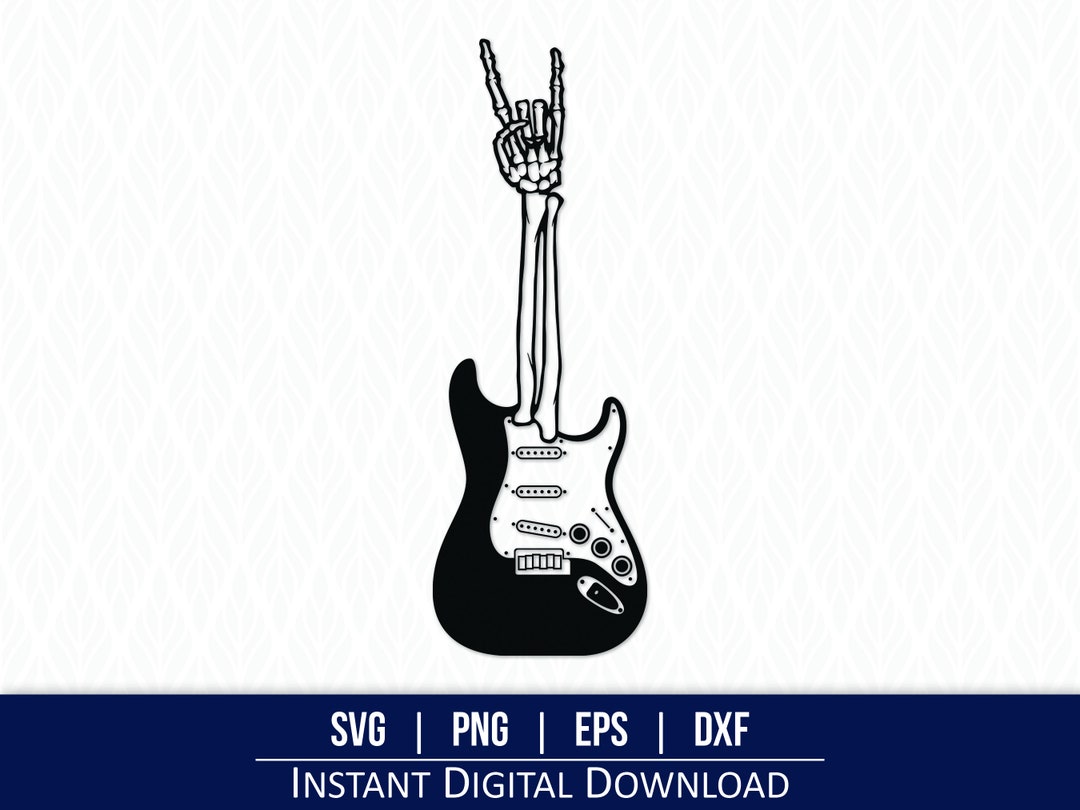 Rocker Hand Guitar Svg Guitar Svg Rock and Roll Svg - Etsy