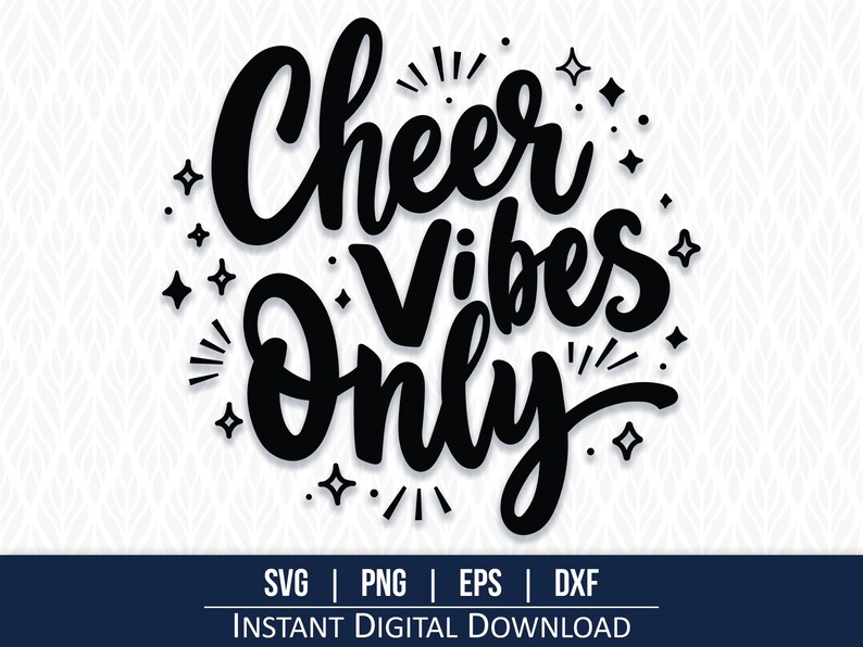 Cheer Vibes SVG: Cheerleading Squad PNG, Cricut & Silhouette (digital ...