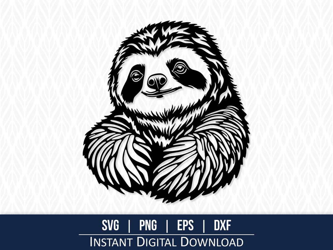 Sloth SVG, Sloth Clipart, Sloth PNG - Etsy