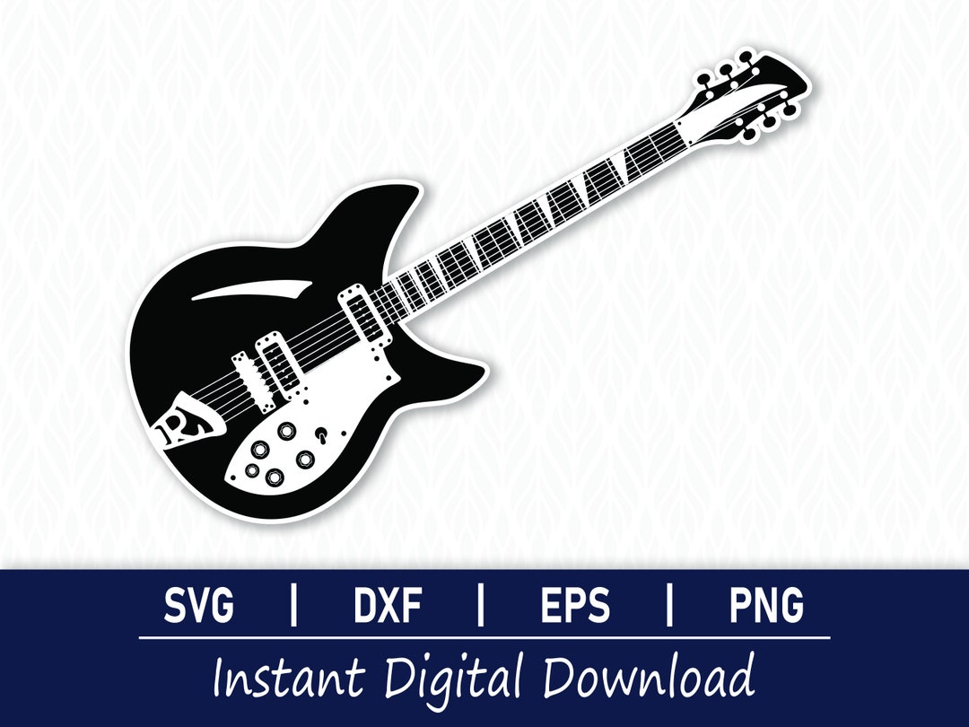 Electric Guitar SVG - Instant Digital Download - Svg, Png, Dxf and Eps ...