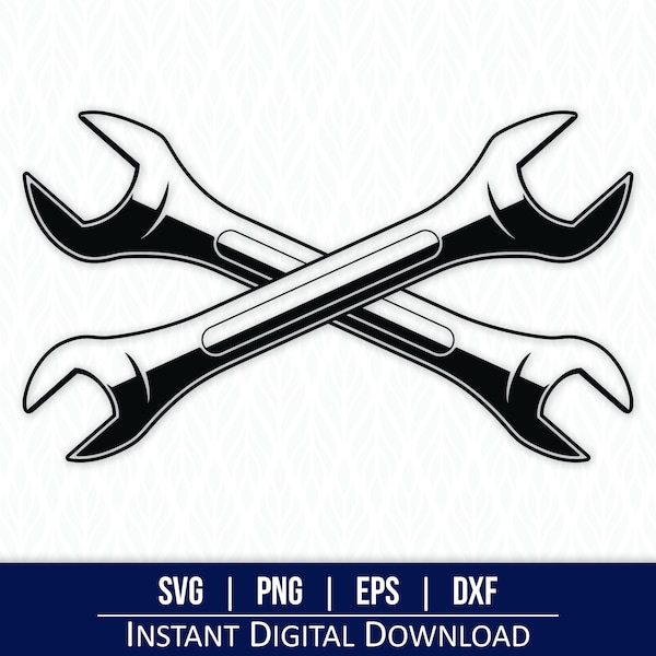 Crossed Wrenches Svg - Etsy