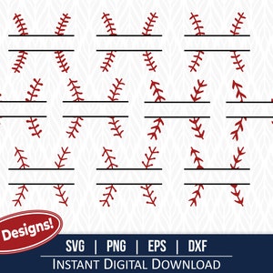 Baseball Split Monogram SVG: Cricut & Silhouette (digital Download) - Etsy