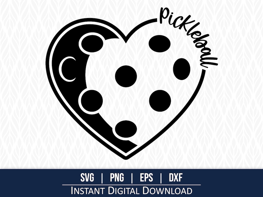 Pickleball SVG Pickleball Heart Svg Instant Digital Download Svg, Png ...