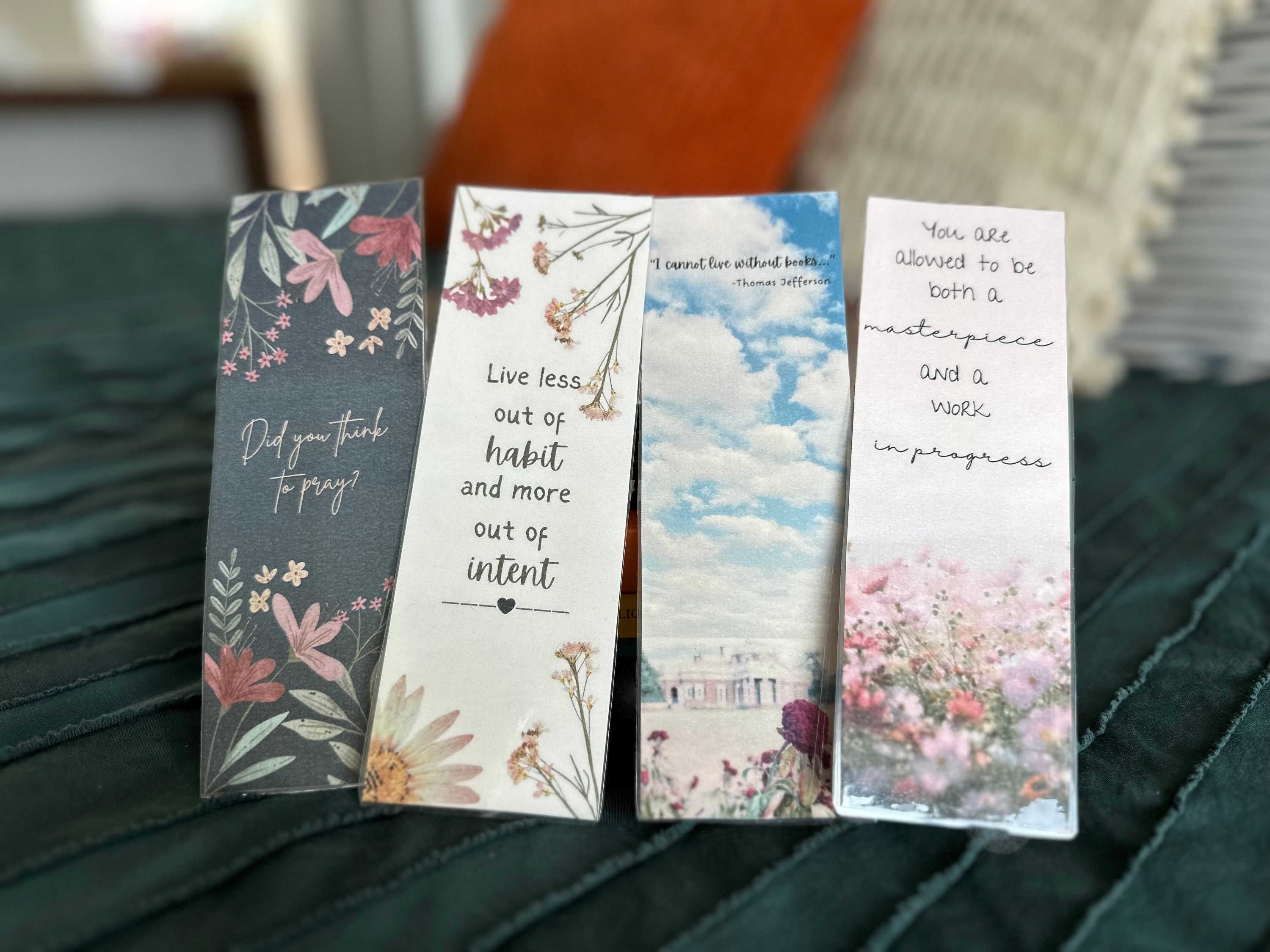 Printable Bookmarks — "inspiration" - Etsy