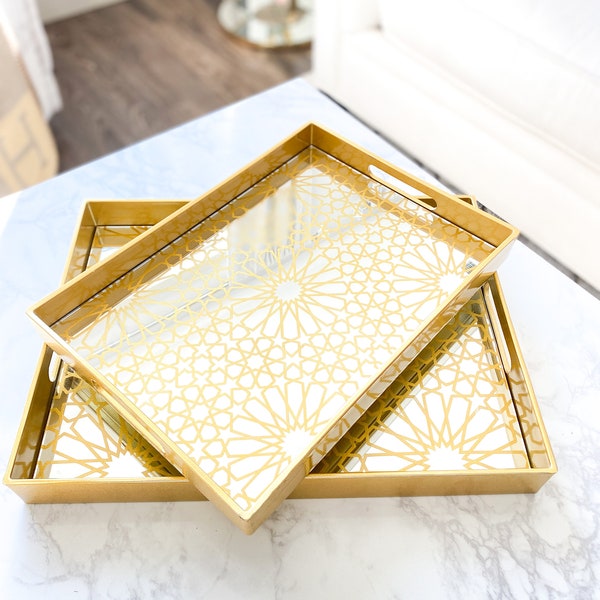 Gold Serving Tray - Etsy