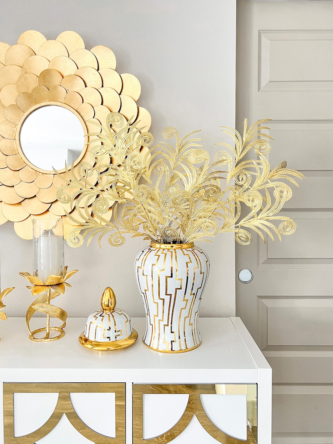 Gold Swirl Stems pack of 3 Stems Gold Christmas Stems - Etsy