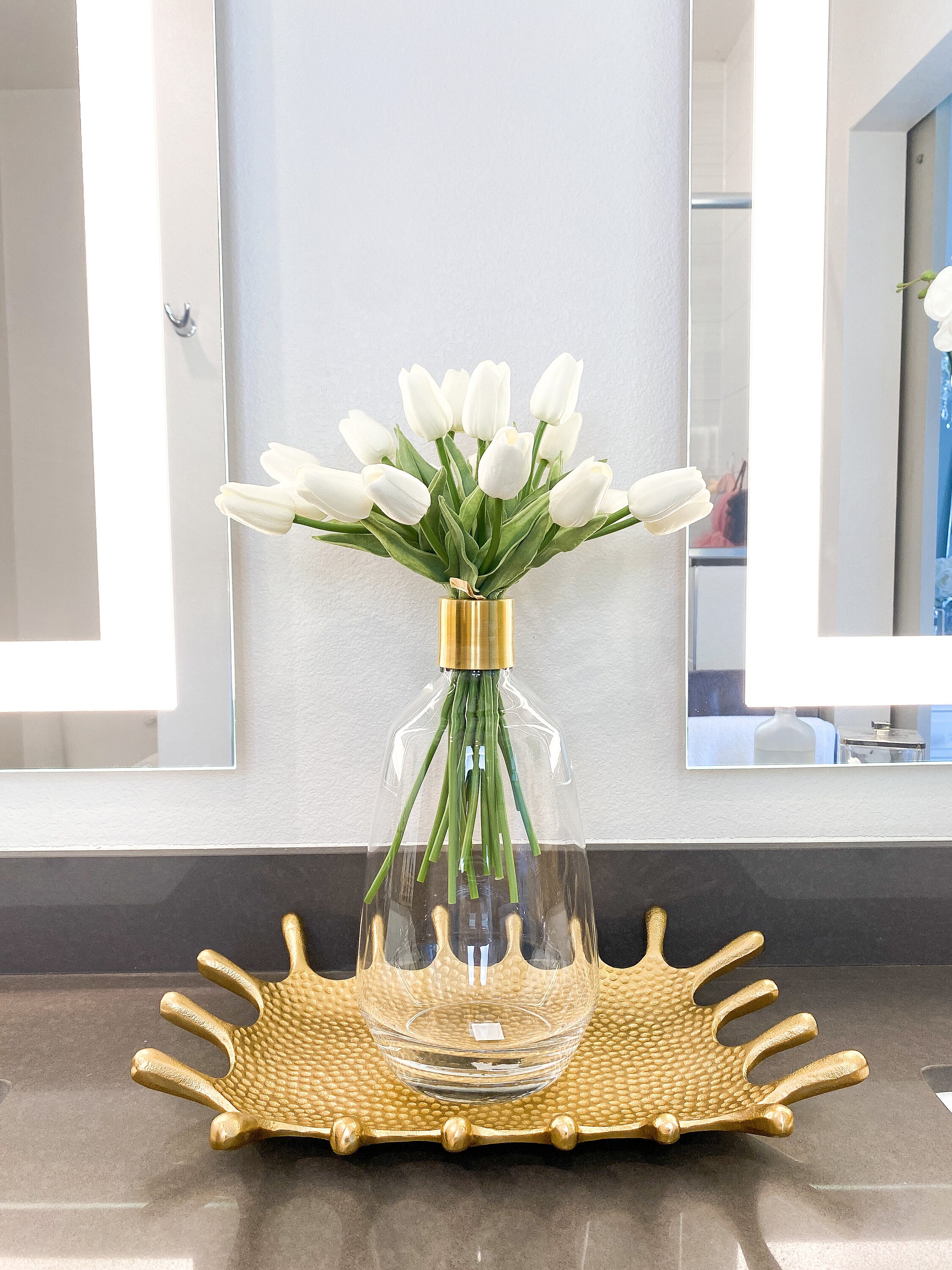 Gold Hammered Tray Gold Tray Decorative Tray Kitchen Tray - Etsy