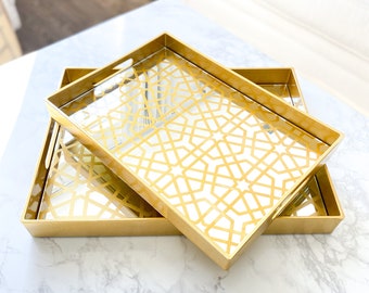 Gold Serving Tray | Etsy